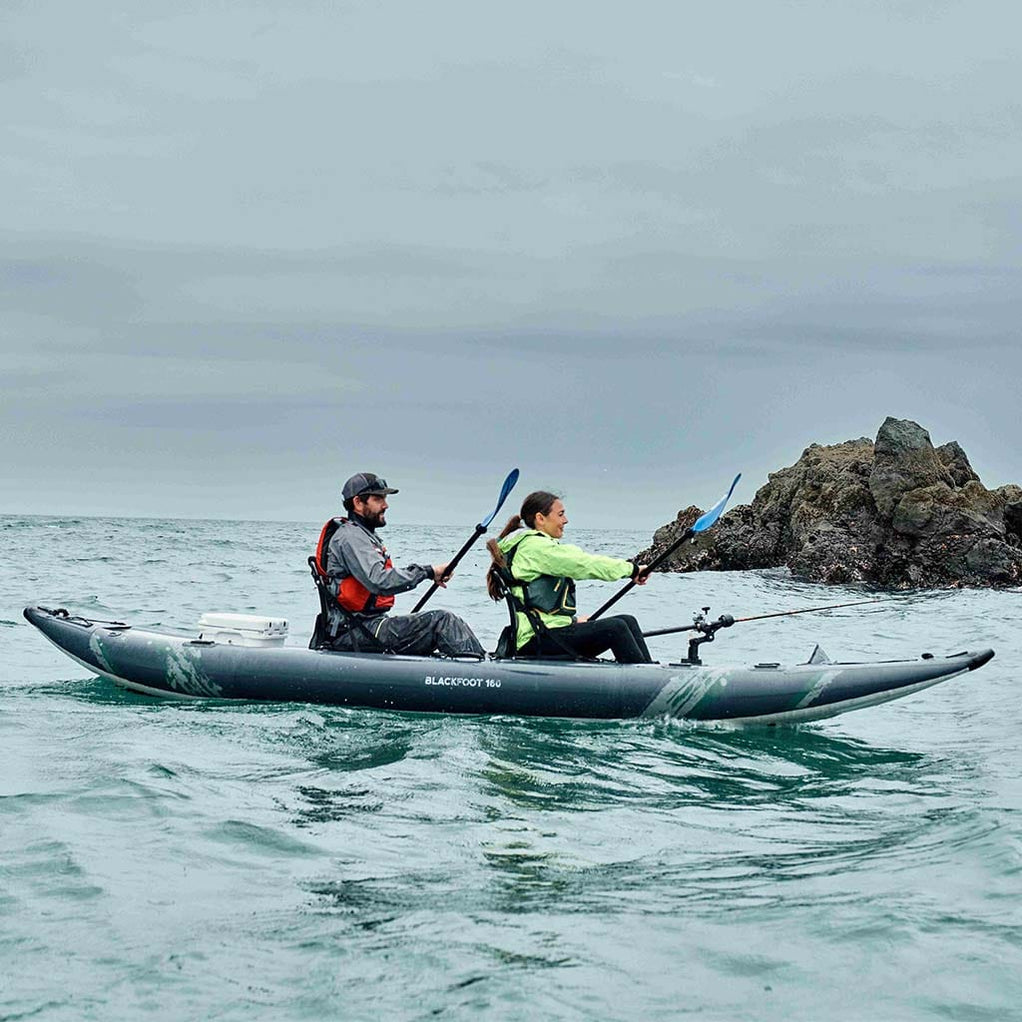 Aquaglide Blackfoot Angler 160 DS 2 Person Inflatable Kayak Package ...